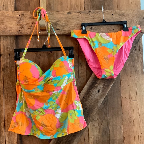 Trina Turk | Swim | Nwt Trina Turk Playa De Flor Tankini Set Size ...